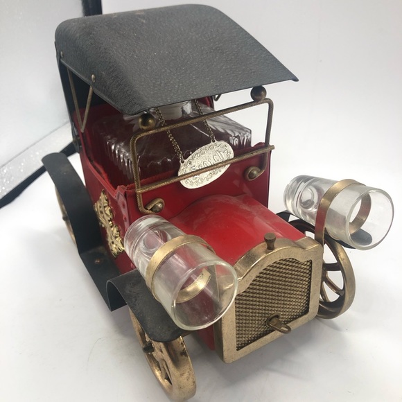 Accents | Tin Car Decanter Music Box Tin Lizzie Music Box With Whiskey ...